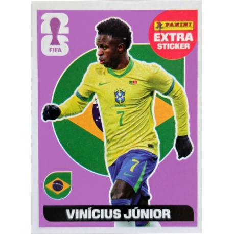 Venta Cromos Mundial Vinícíús Júnior Brazil Extra Stickers Cromos ...
