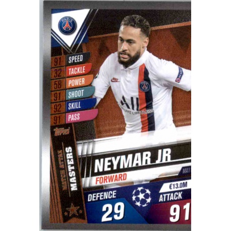 Buy Trading Card Neymar Jr Masters Paris Saint-Germain Match Attax 101 ...