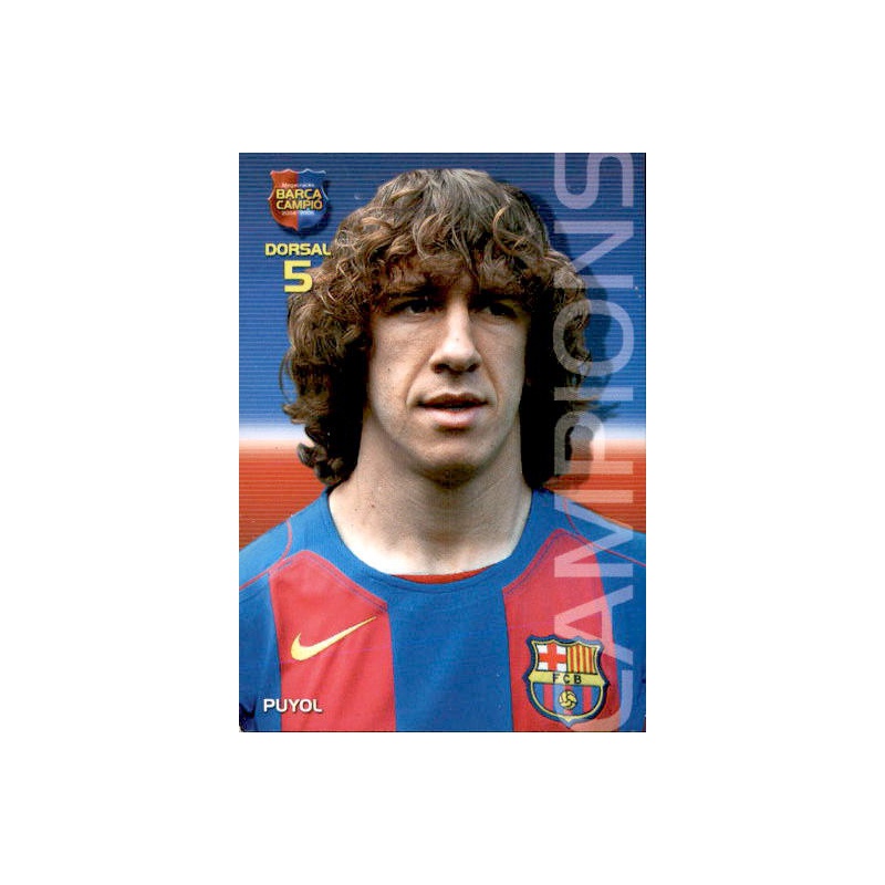 Trading Card Carles Puyol Campions Megacracks Barça Campio 2004 05