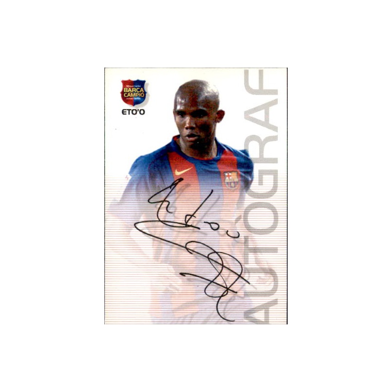 Offer Trading Card Samuel Eto’o Autograf Megacracks Barça Campio 2004-05