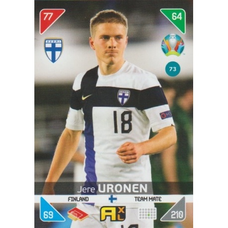 Soccer Trading Card Jere Uronen Finland Panini Uefa Euro 2020 Adrenalyn ...
