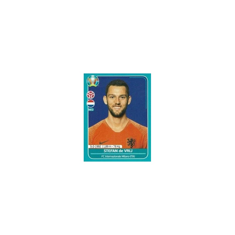 Sticker of Stefan de Vrij Netherlands Panini Preview Euro 2020 Stickers Sticker of Stefan de Vrij Netherlands Panini Preview Euro 2020 Stickers