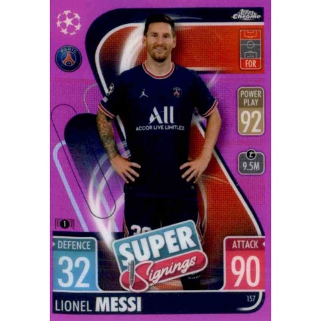 Venta Cromo Lionel Messi Pink Paris Saint-Germain Topps Chrome Match ...